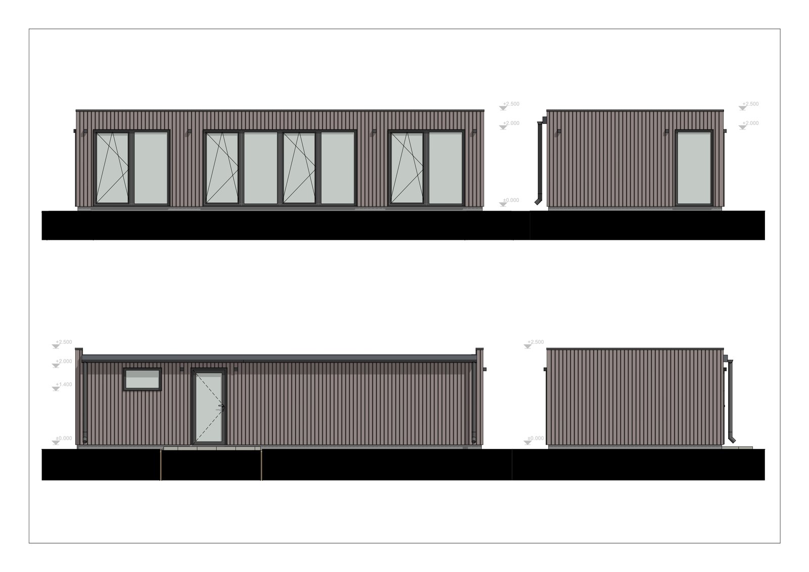 Moderne Ferdighytter Kiel, 47 m² - Siphouse